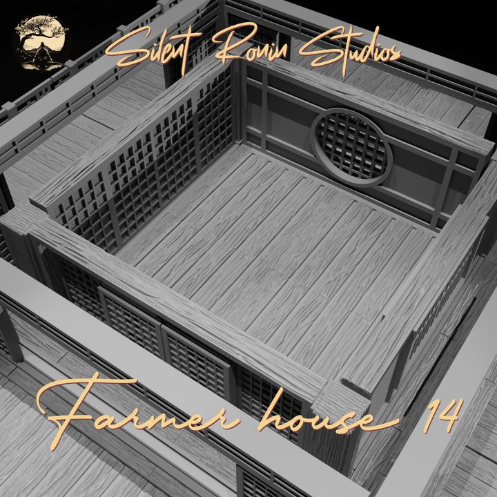 3D Printable Japanese Farmer Village House #14 (assembly guide included) by Silent Ronin Studios